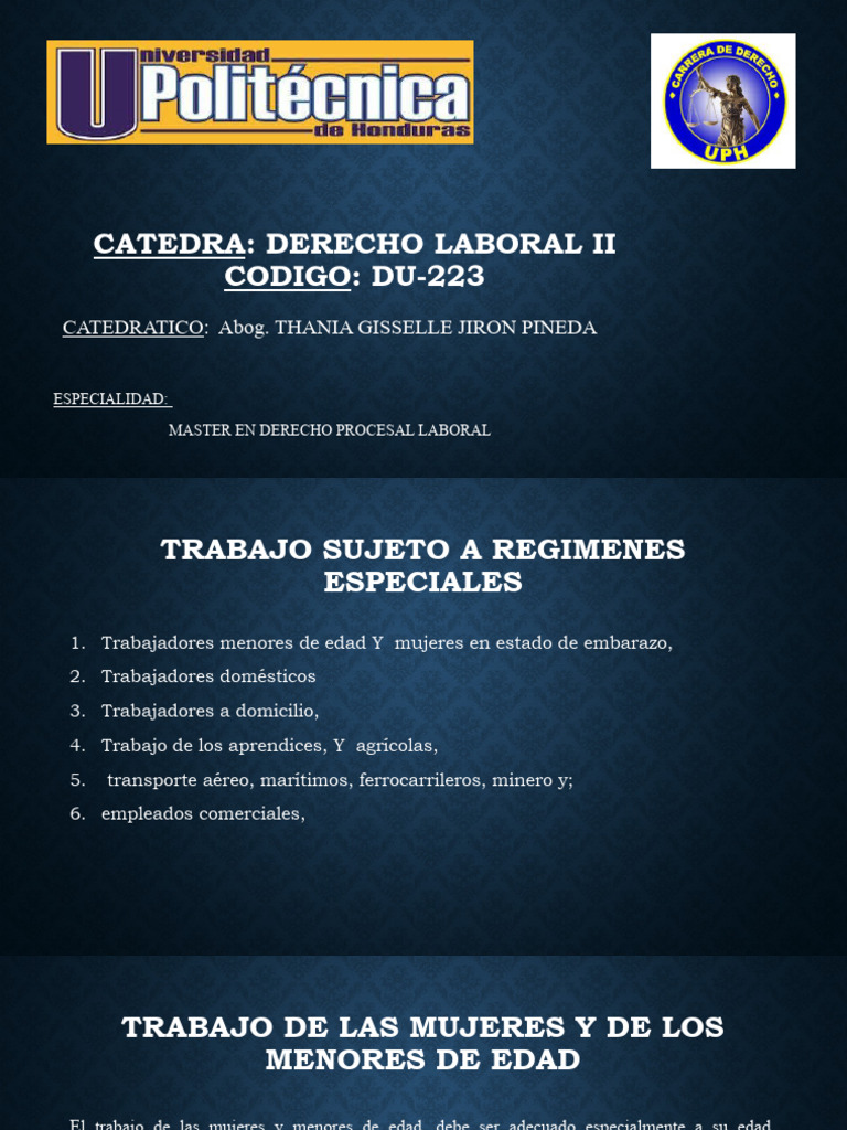 Derecho Laboral Ii Du-223 Sexta Semana | PDF | Trabajadora doméstica | Derecho laboral