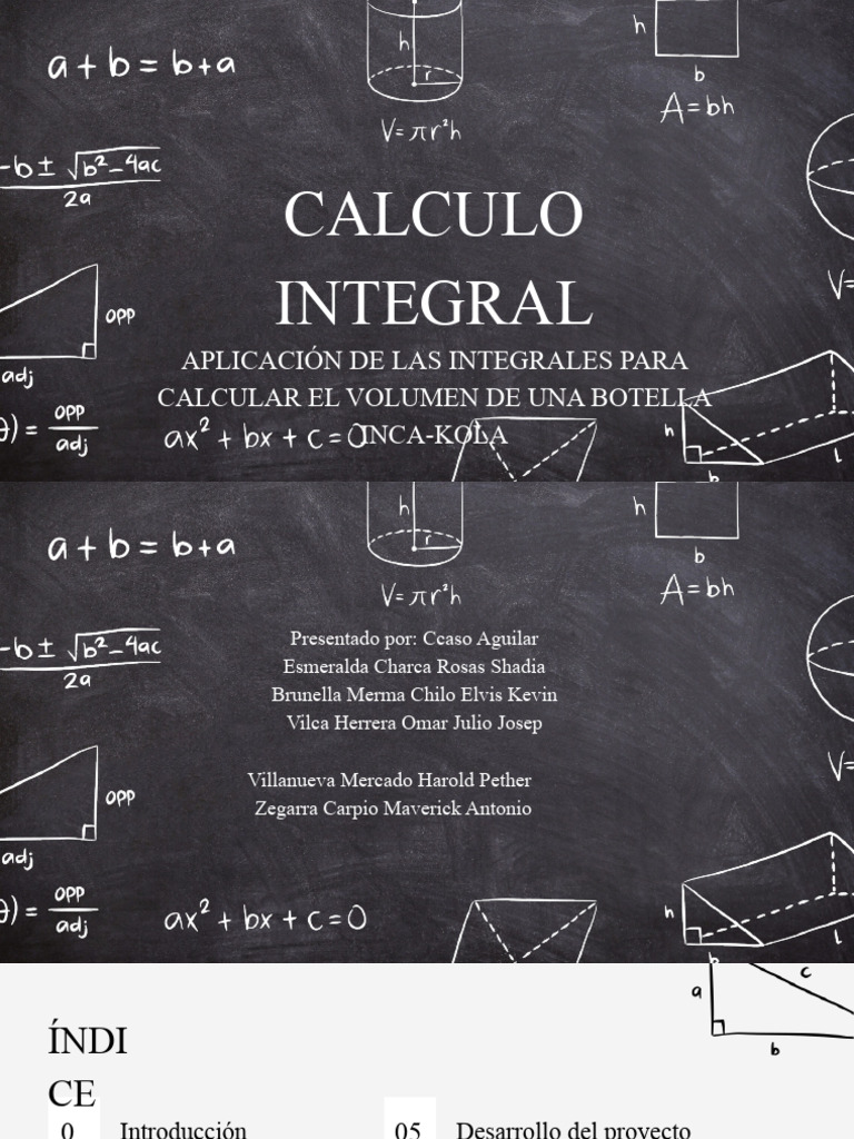 Presentación Proyecto ABR 2024-10 PPTS - PDF - 20240612 - 114257 - 0000 | PDF | Integral | Volumen