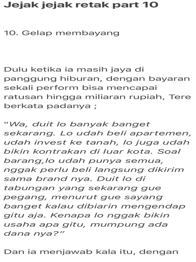 Jejak Jejak Retak Part 10 | PDF