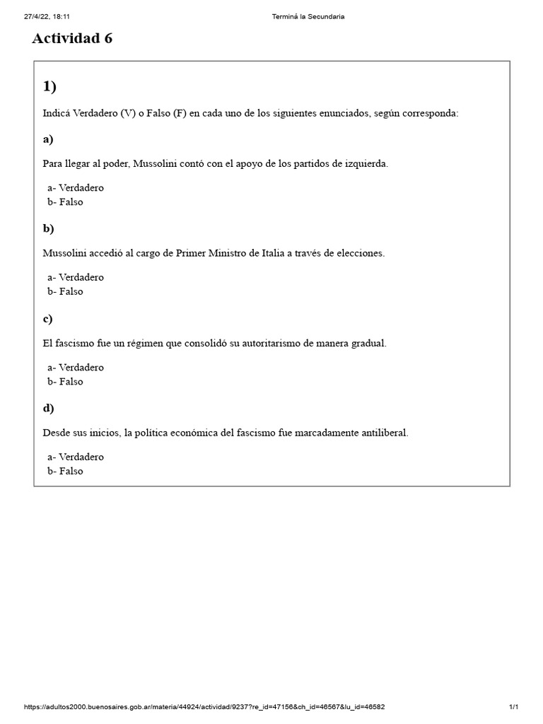 Terminá La Secundaria Act6 | PDF | Historia