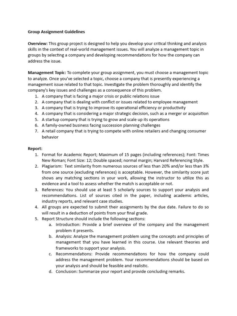 MGT103 - Su23 - Assignment Guideline | PDF | Critical Thinking | Cognition