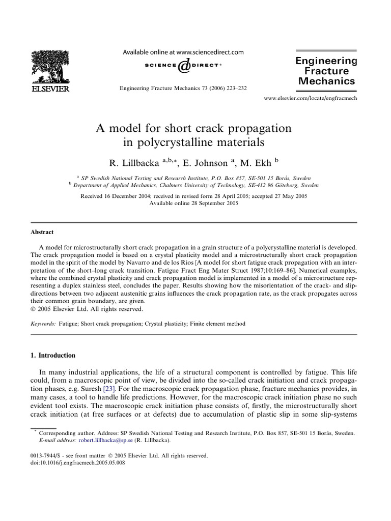 Lillbacka 1 | PDF | Fracture | Plasticity (Physics)