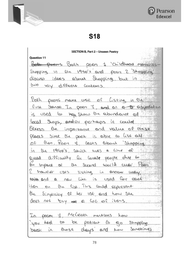 Unseen Poetry 2019 Exemplars | PDF