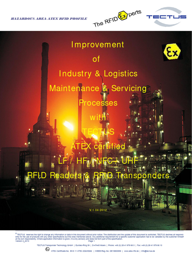Tectus ATEX RFID | Download Free PDF | Radio Frequency Identification ...