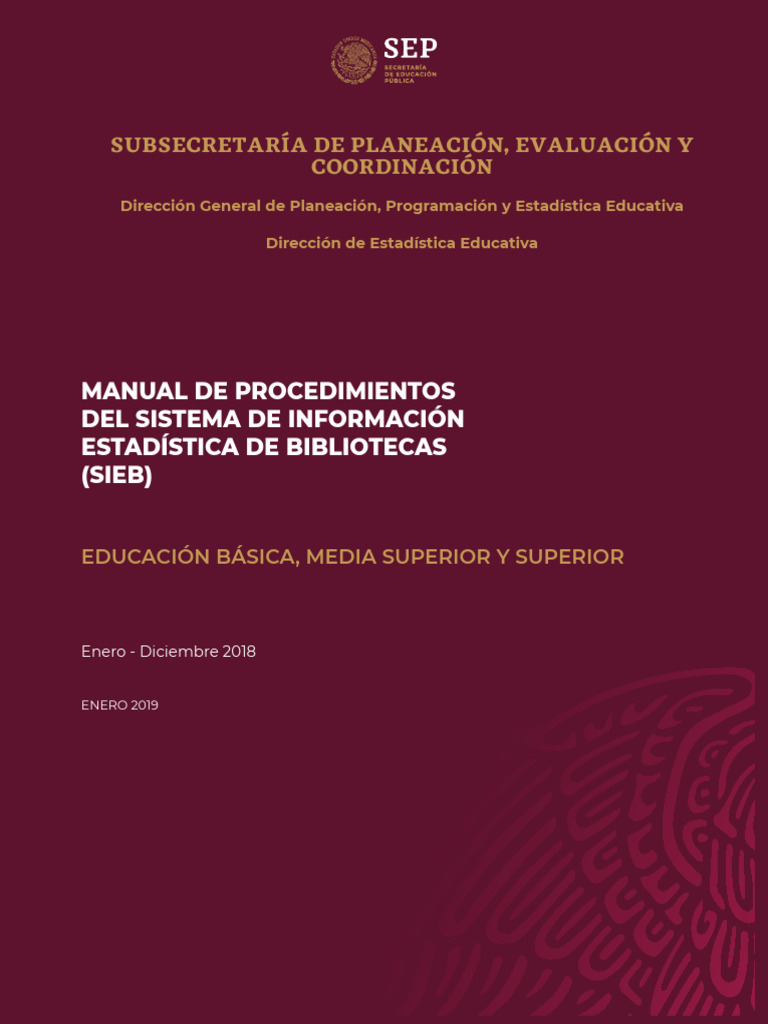 Manual De Procedimientos Bibliotecas 2018 Pdf Bibliotecas Informática