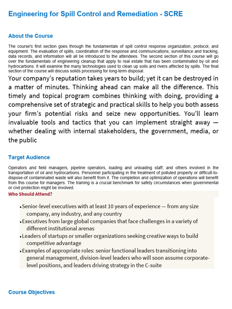 course-spill-control-and-remediation-engineering - scre - نسخة | PDF ...
