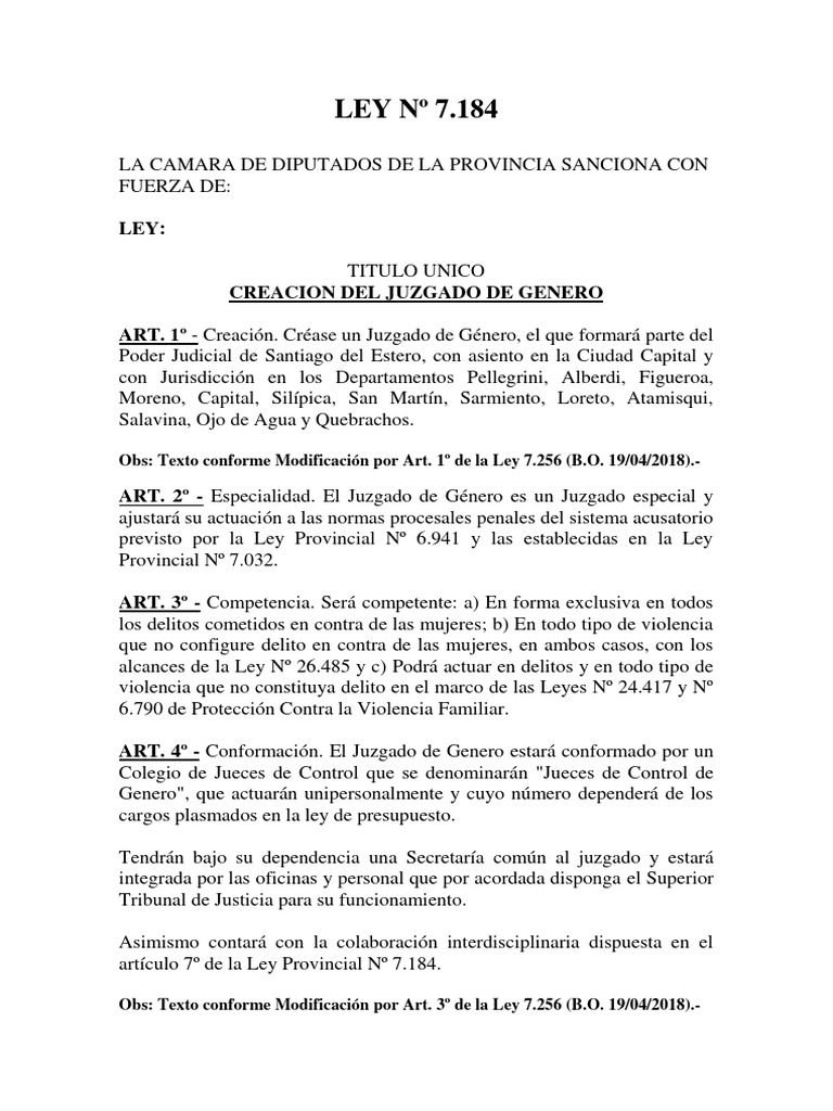 Ley 7184 | PDF | Fiscal | Judicaturas