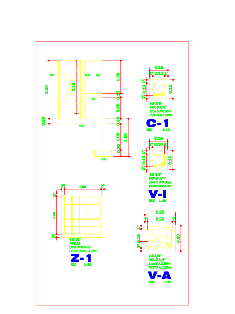 Plano Estructuras Principales 3-Model | PDF