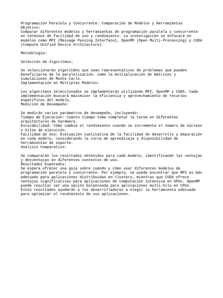 Modelos de Programación Paralela: Guía | PDF | Informática