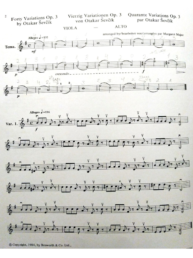 Sevcik - 40 variations Op.3 | PDF
