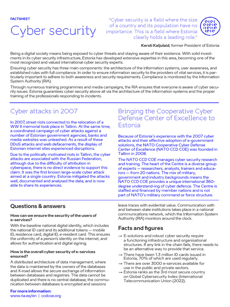 factsheet-cyber-security-nov2023 | Download Free PDF | Computer ...
