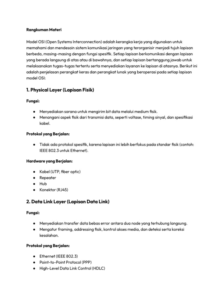 Cara Kerja ARP-Layer OSi-Cisco | PDF