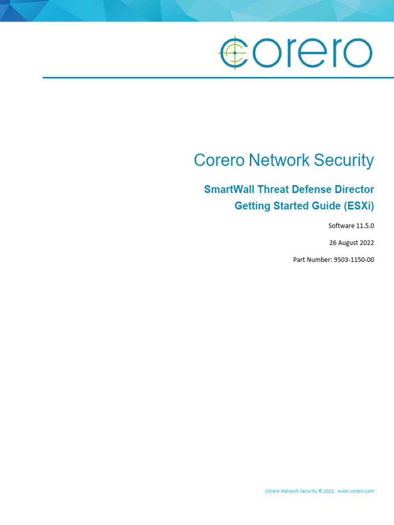 Corero SmartWall TDD Getting Started Guide (ESXi) | Download Free PDF | Port (Computer ...