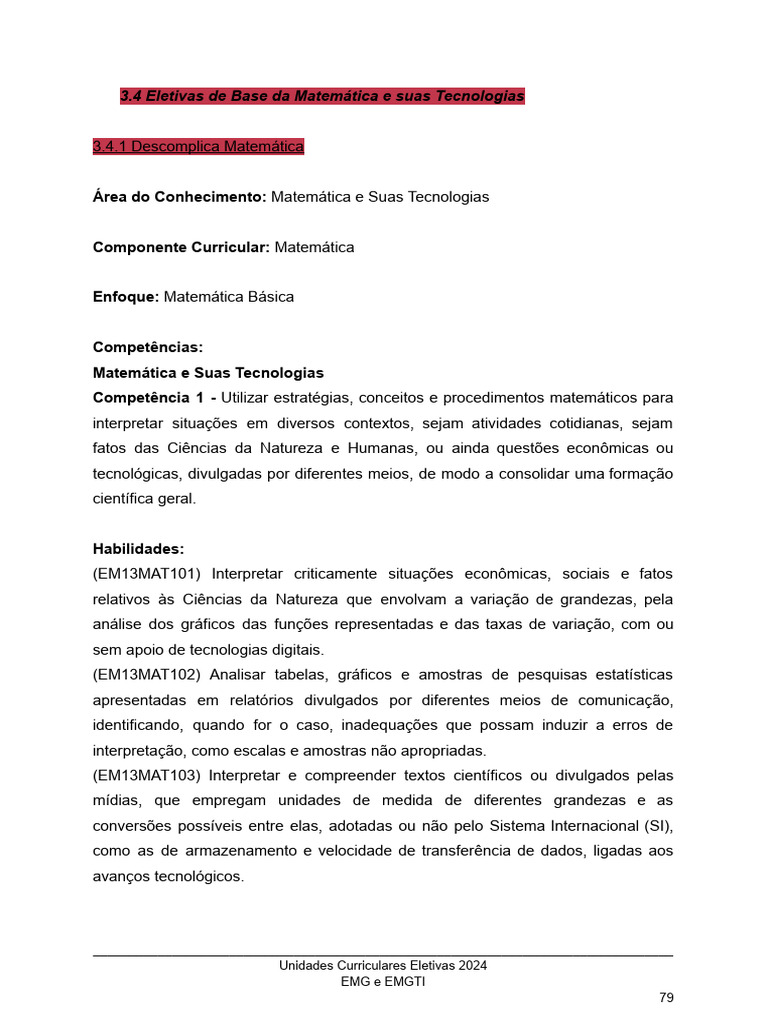 Eletiva Descomplica Matemática | PDF | Matemática | Science