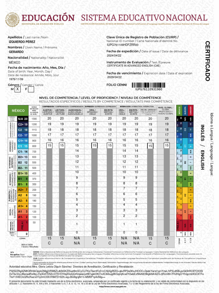 CENNI DiplomaConstanciaCertificado | PDF