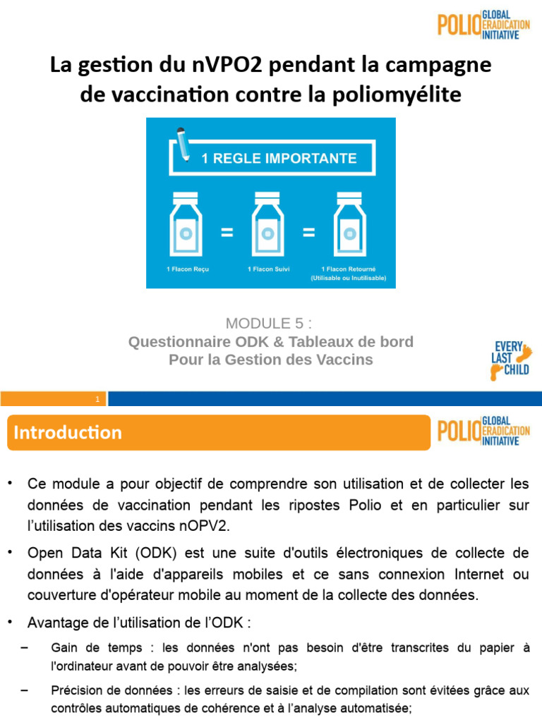 2023-05-17 Formation GV - Module 5 - Questionnaires ODK | PDF | Code QR | Vaccination