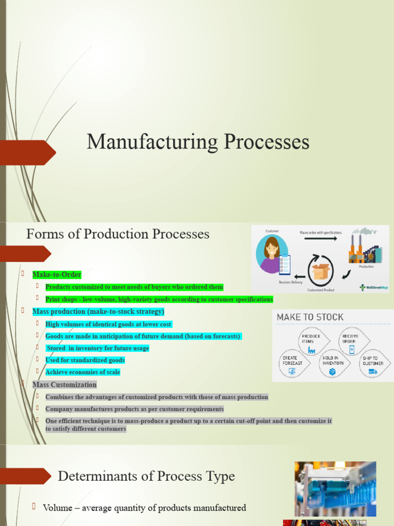 OMM-Unit 1 Sess 5 - Manufacturing Process | PDF