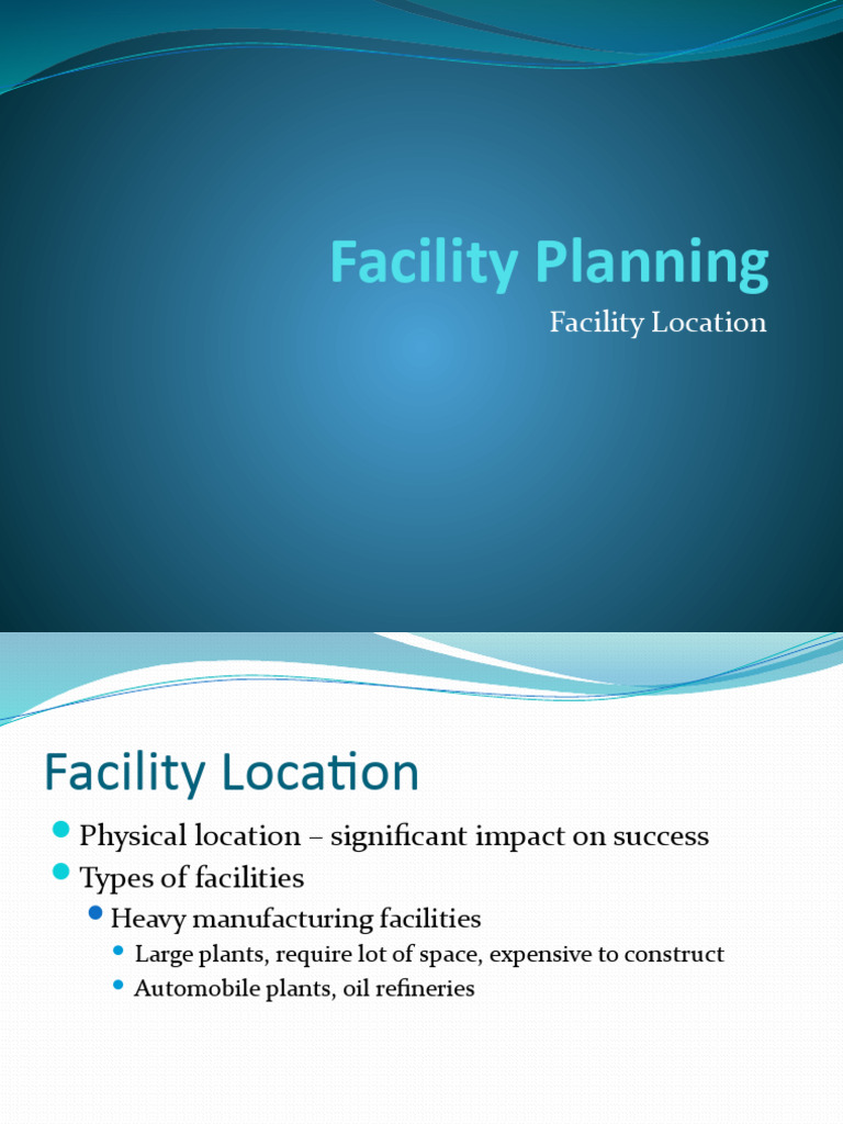 OMM-Unit 1 Sess 3 - Facility Location | PDF | Cost | Taxes