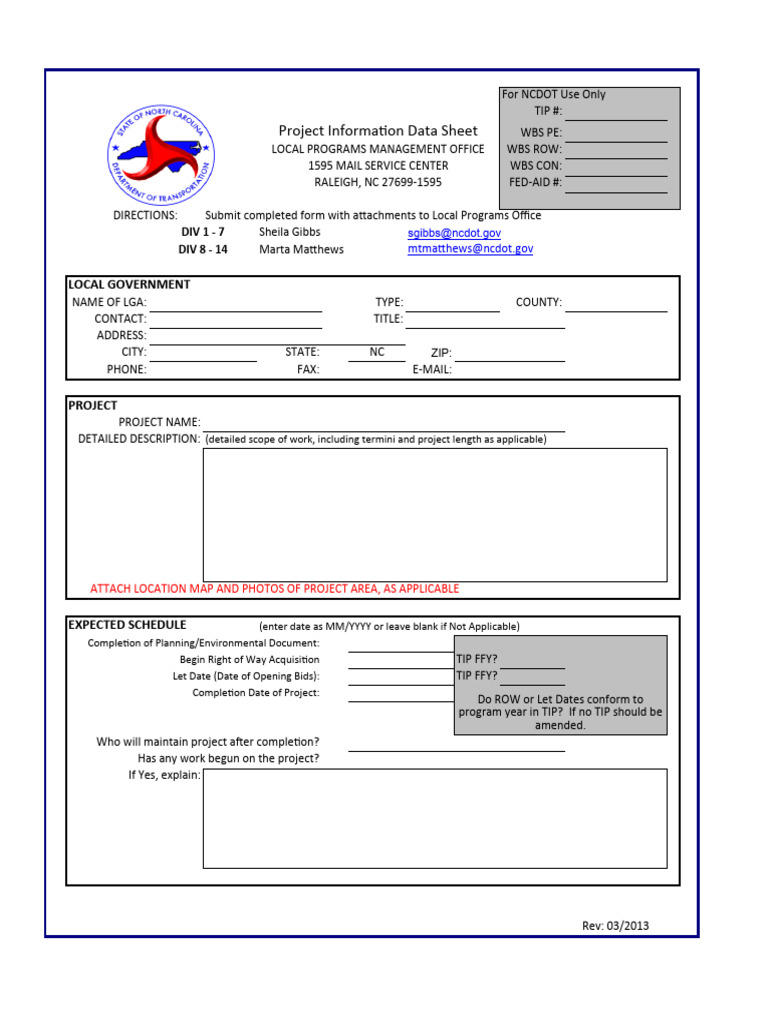 Project Information Data Sheet | PDF