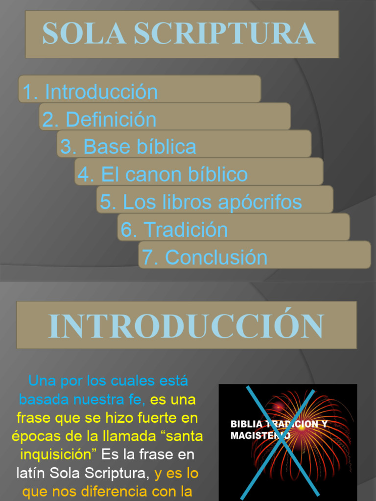 Sola Scriptura | PDF | Biblia | Creencia religiosa y doctrina