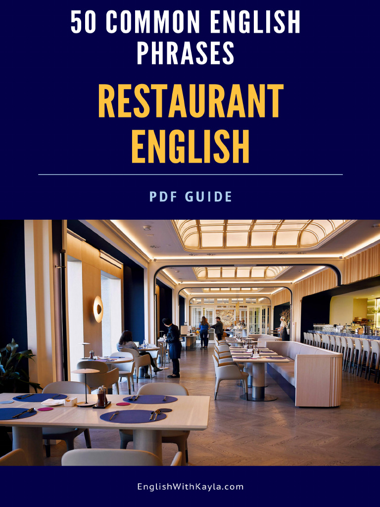 50 phrases for restaurant English_PDF guide | PDF