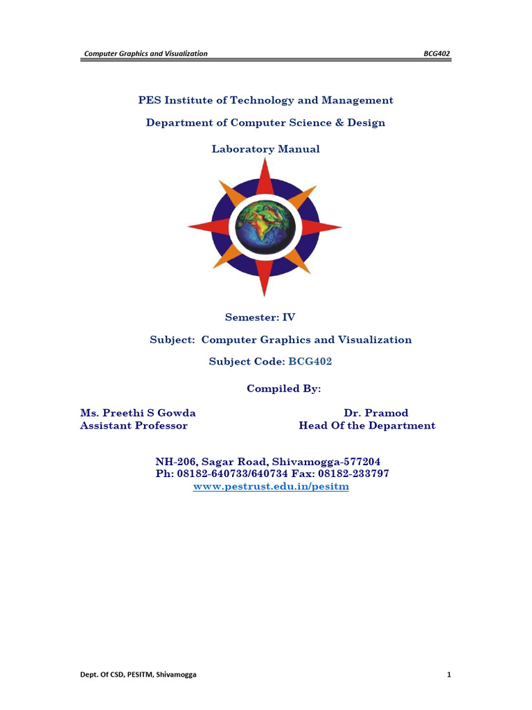 cg lab mannual | PDF | Computing | Computer Science