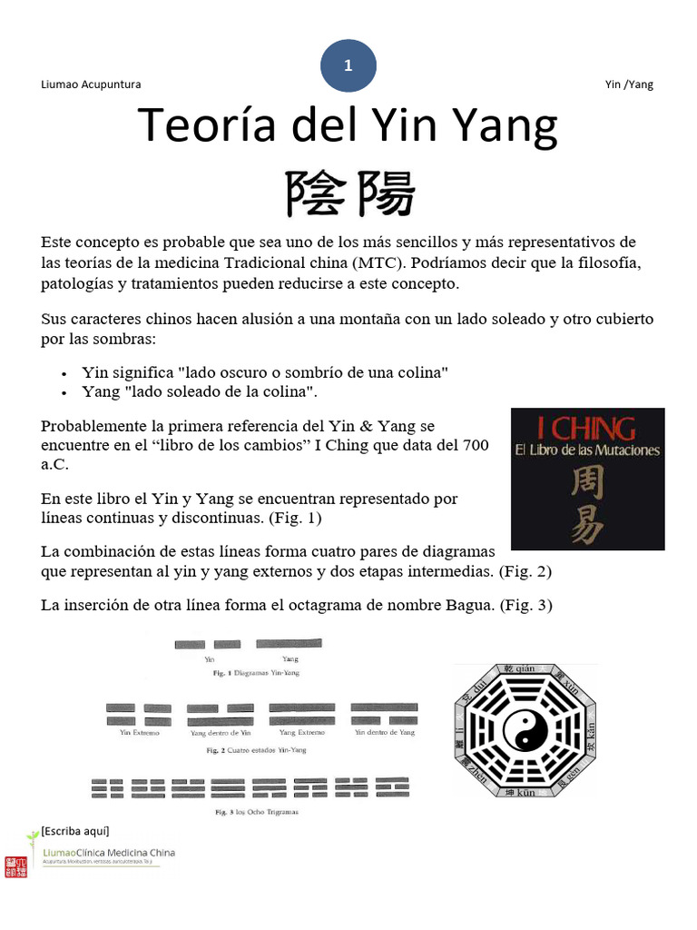 Clase 1-Teoria Del Yin Yang | PDF | Yin y yang | Acupuntura