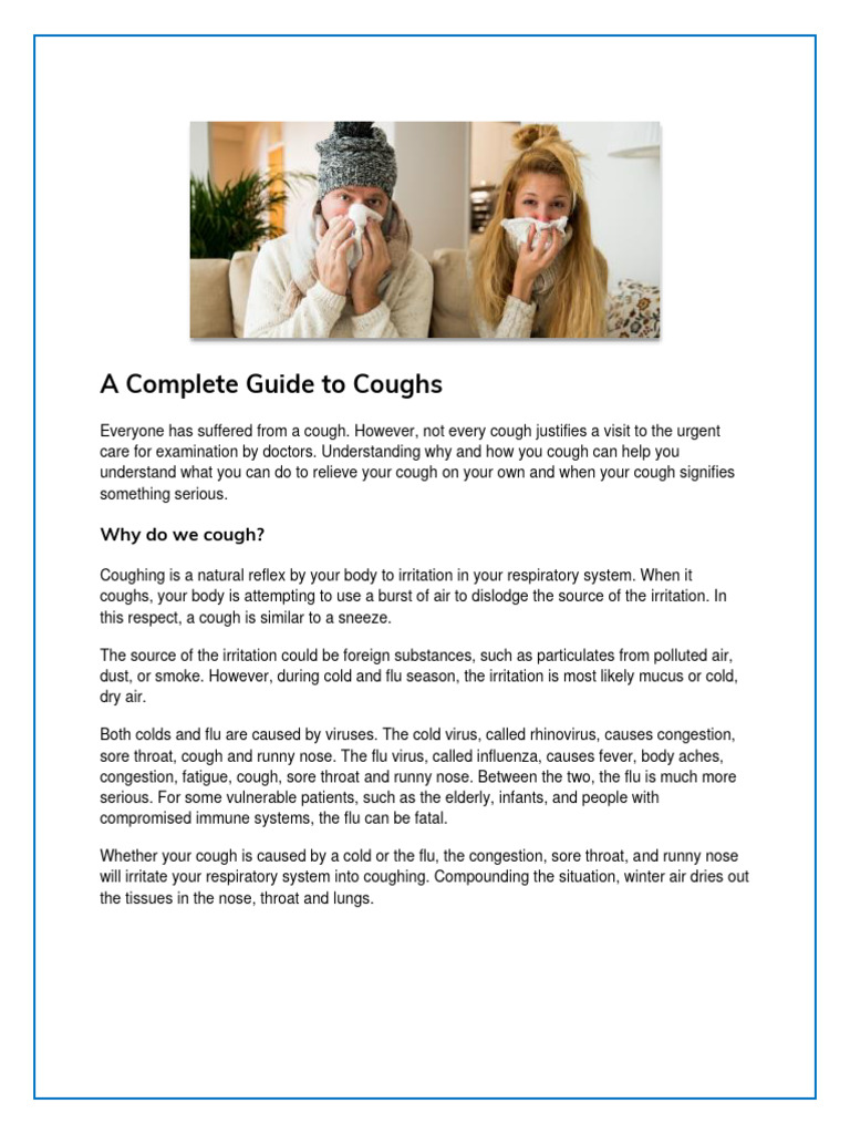 Complete Guide To Coughs | PDF | Cough | Influenza