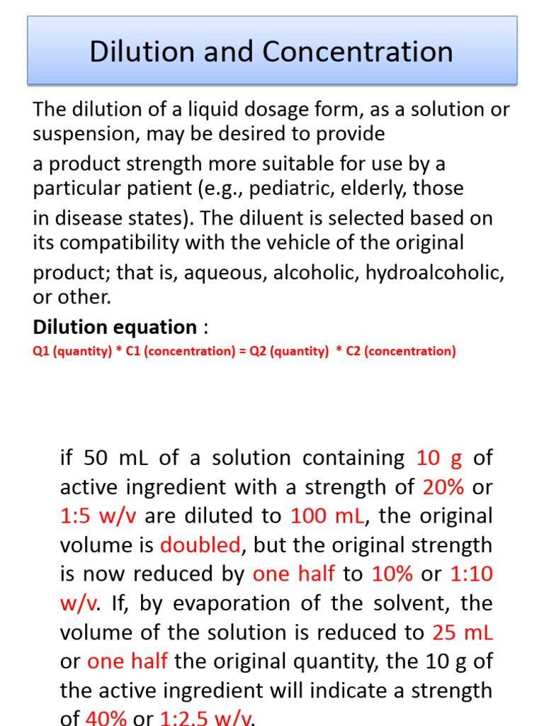 Lec 1 | PDF | Mass Concentration (Chemistry) | Concentration