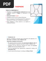 Thiophene: Structure, Properties, and Uses | PDF | Aromaticity | Molecules