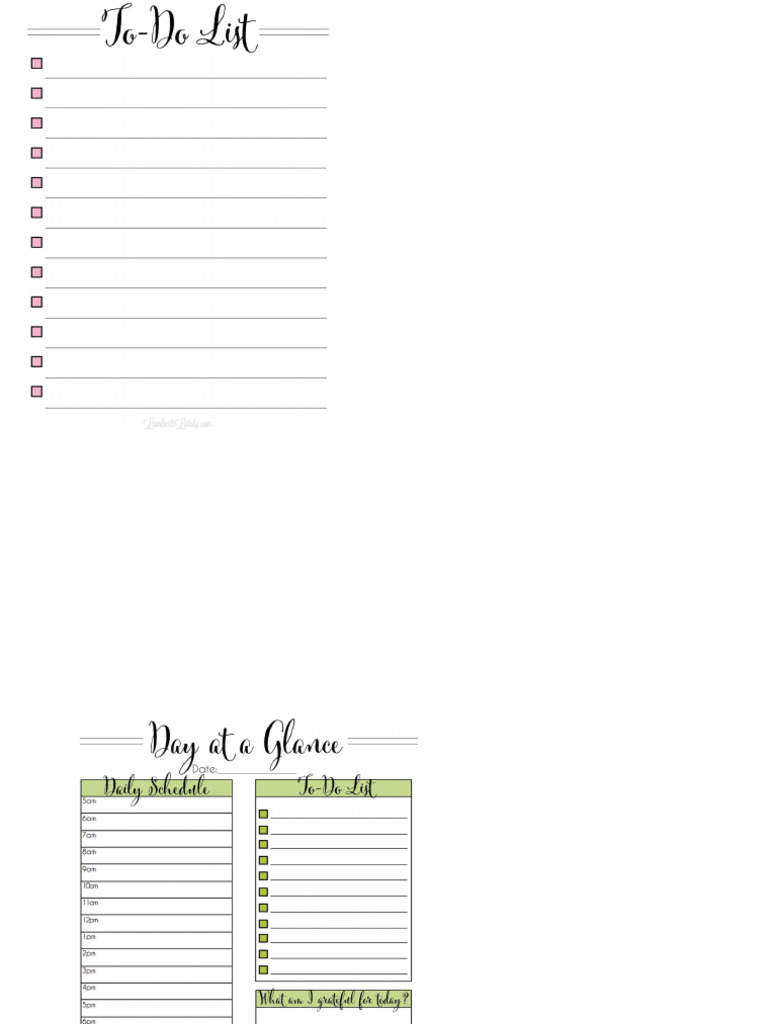 Colorful To Do List Templates | PDF