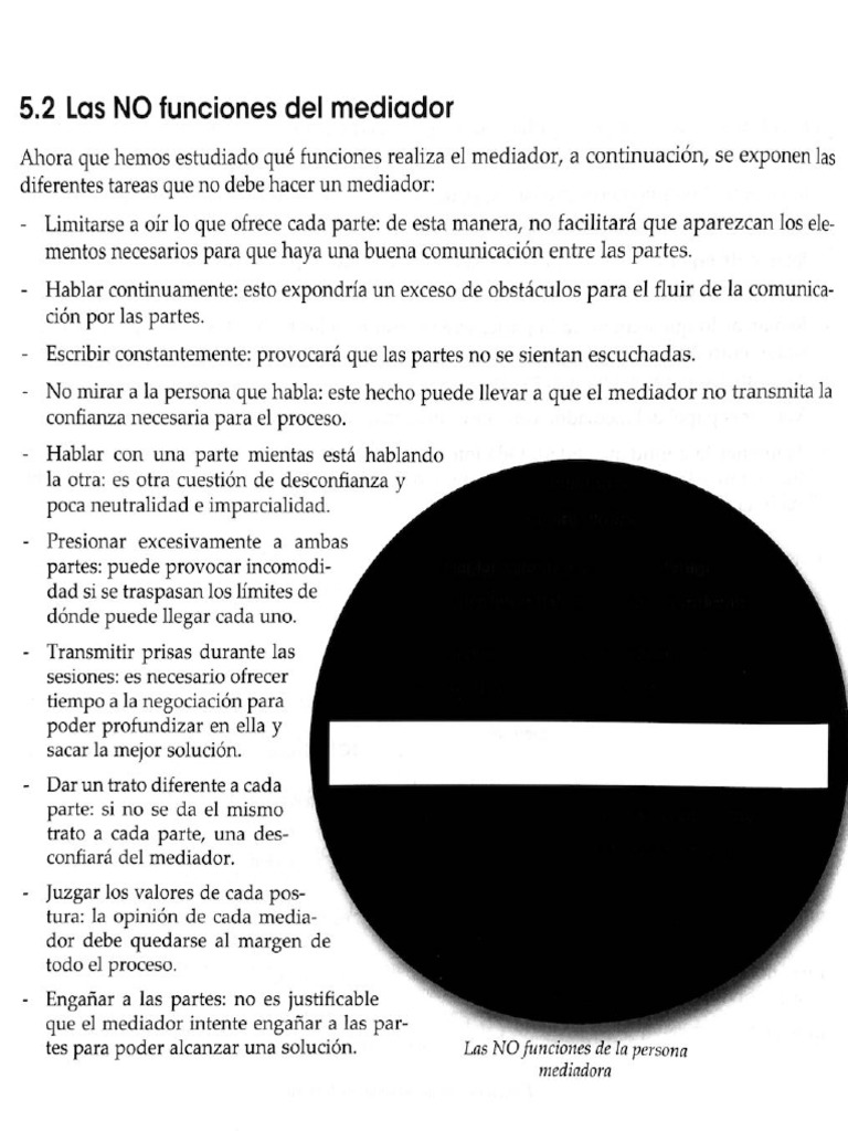 Las NO funciones del mediador | PDF | Mediación Las NO funciones del mediador | PDF | Mediación