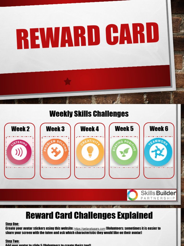 2023.04.11 SKILLS BUILDER Reward Card Template | PDF | Creativity ...
