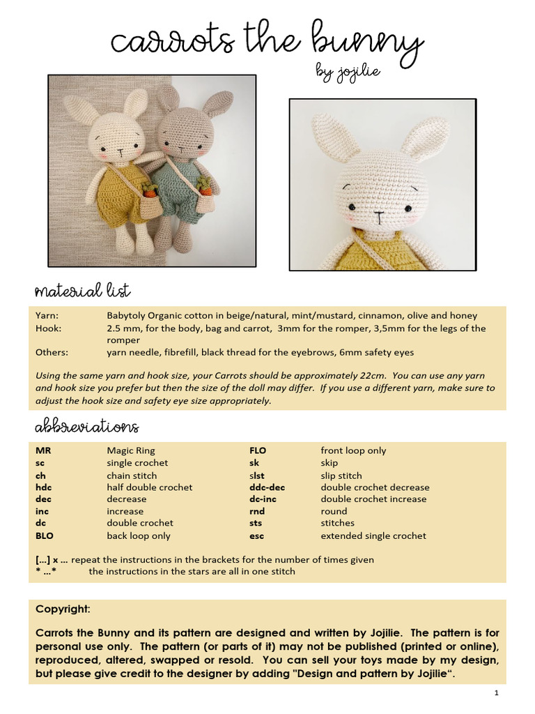 Carrots ENGLISH | PDF | Crochet | Embroidery