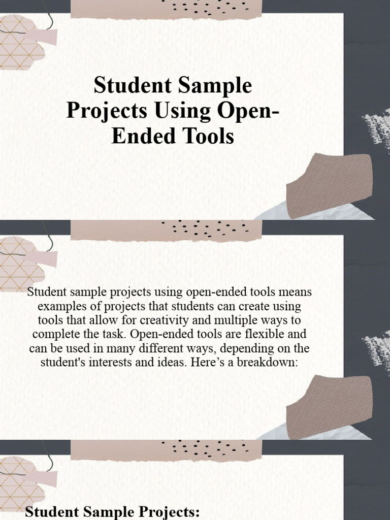 Student Sample Projects Using Open-Ended Tools | PDF | Creativity | Educational Technology
