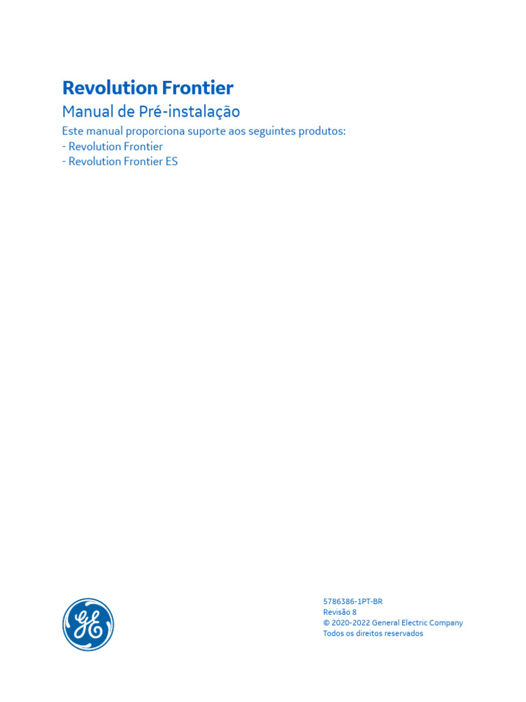 Revolution Frontier Pre-Installation Manual PIM 5786386-1PT-BR 8 | PDF