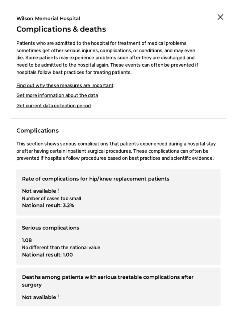 Wilson Memorial Hospital | PDF | Hospital | Surgery