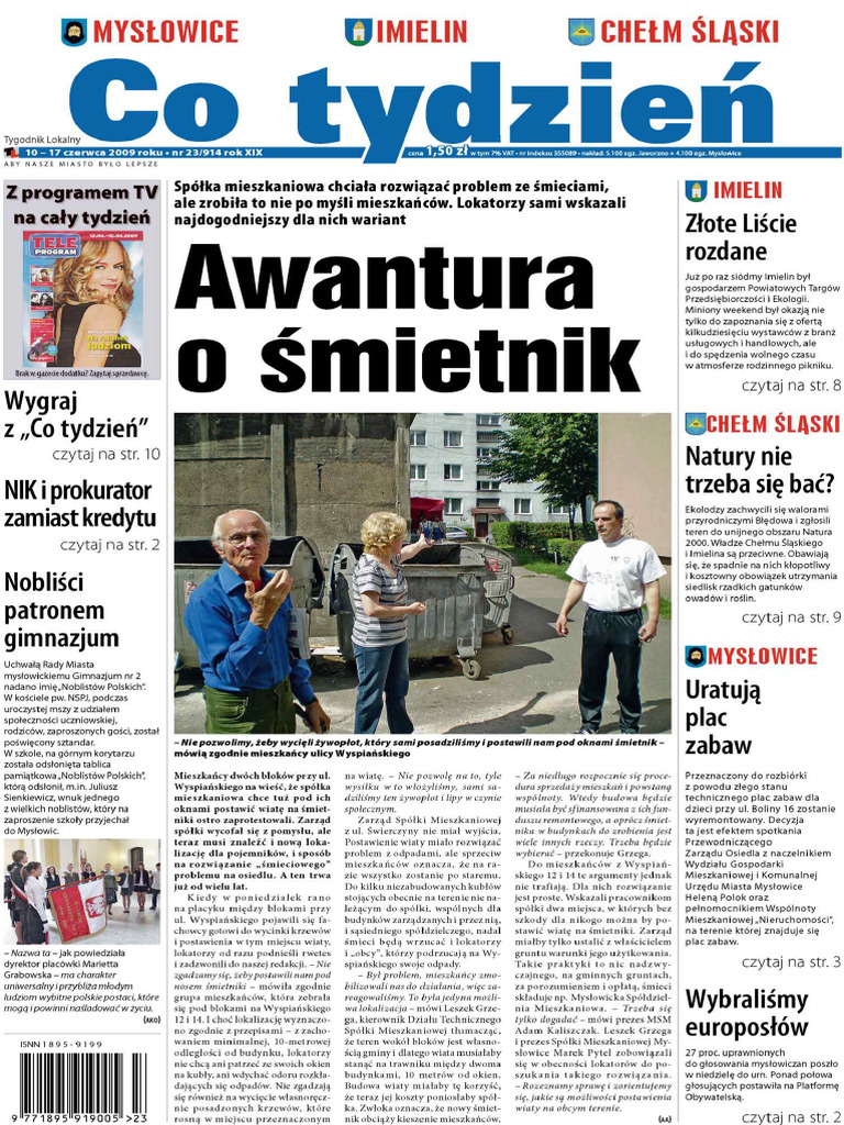 Co Tydzien Mys Owice 2009 NR 23 914 PDF | PDF