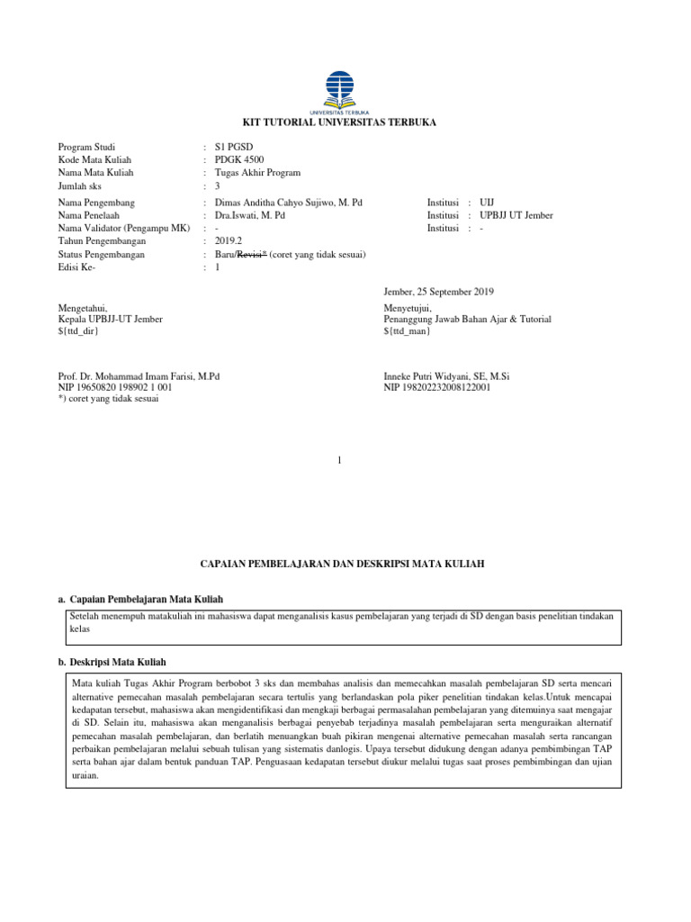 RAT SAT & Kisi2 TAP - PDGK4500 | PDF