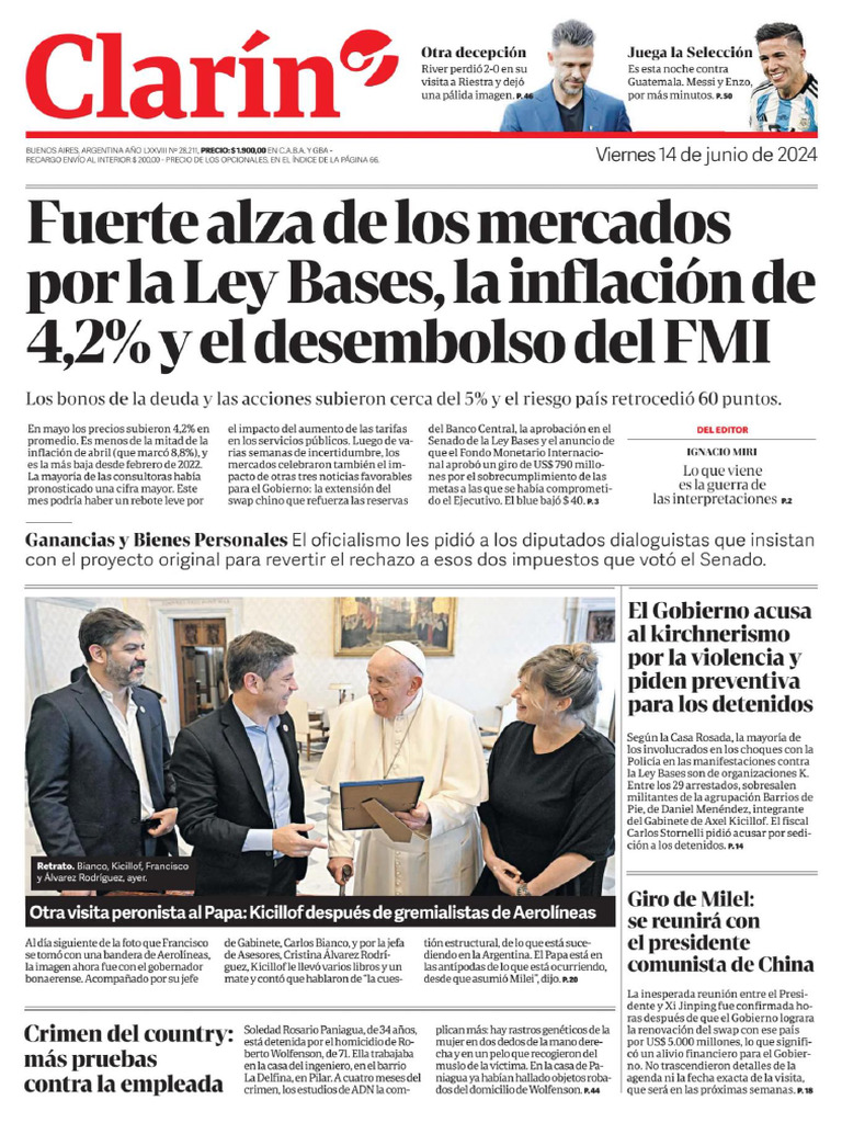 Clarin 14-06-24 | PDF