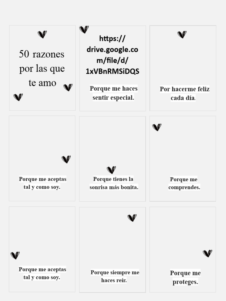50 razones por las que te amo | PDF