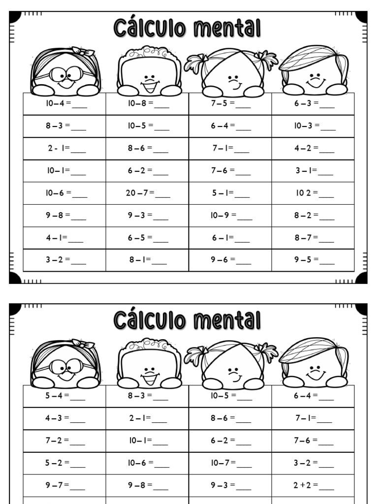 Cuadernillo Cálculo Mental | PDF