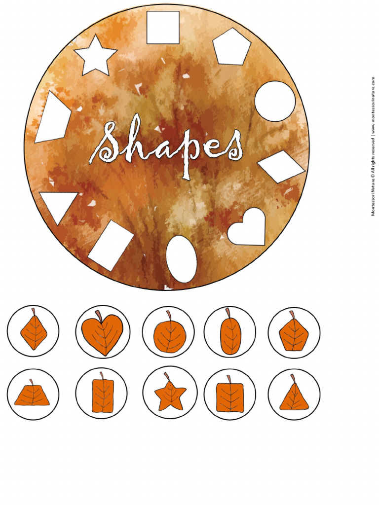 Fall Leaf Shapes Montessori Nature Free Printable | PDF