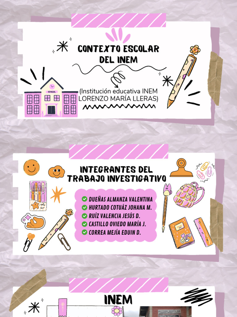Presentación Contexto Escolar Colegio INEM, Córdoba | PDF | Escuelas