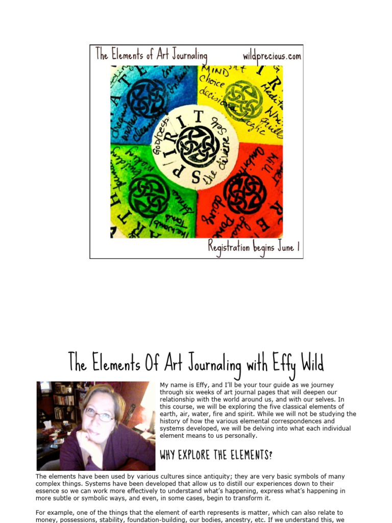 The Elements of Art Journaling | PDF | Acrylic Paint | Watercolor Painting