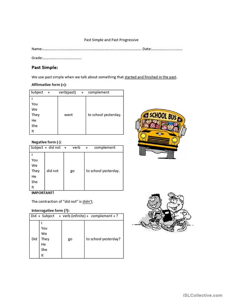 Past Simple and Past Progressive | PDF | Verb | Language Mechanics