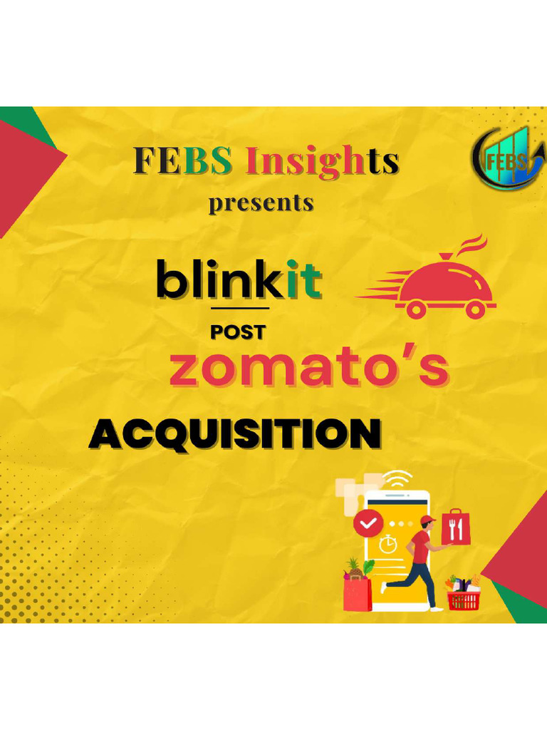 Blinkit Acquisition by Zomato | PDF