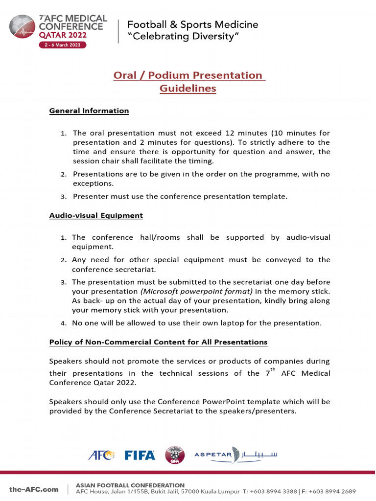 1) Link1 - Podium Presentation Guidelines | PDF