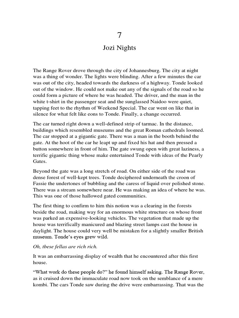 Chapter 7 - Jozi Nights | PDF