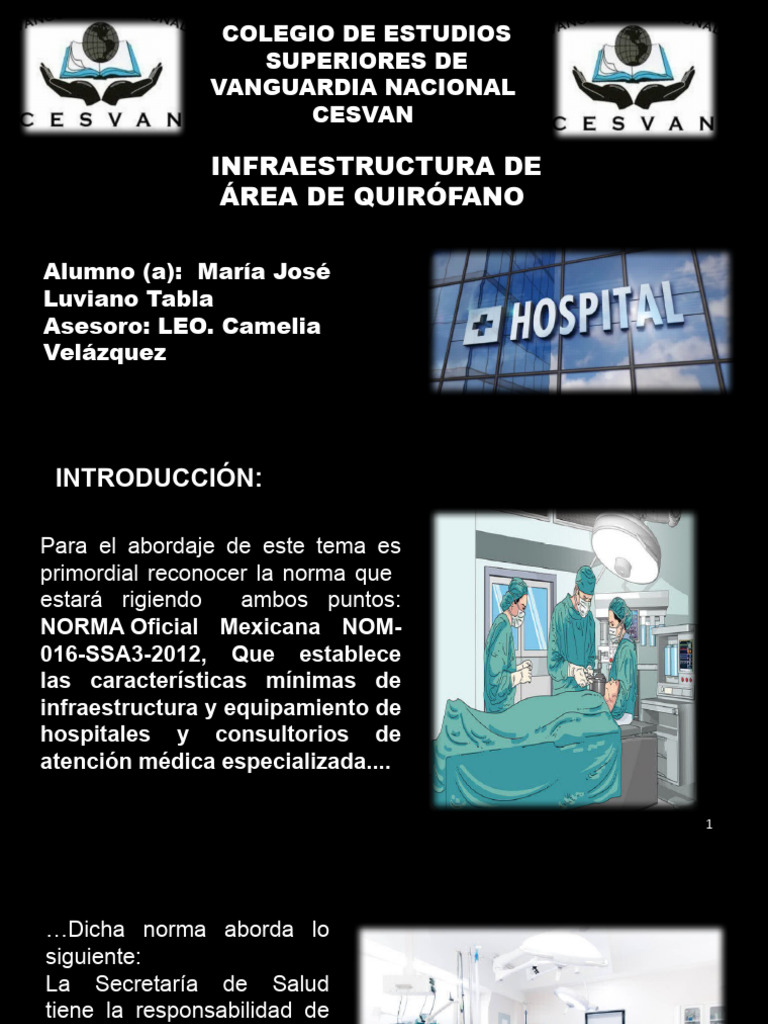 Infraestructura y Areas de Quirofano | PDF | Hospital | Cirugía